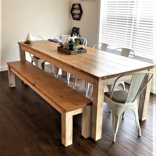 Rustic Farmhouse Dining Table Dine Table Set Farmhouse - Etsy