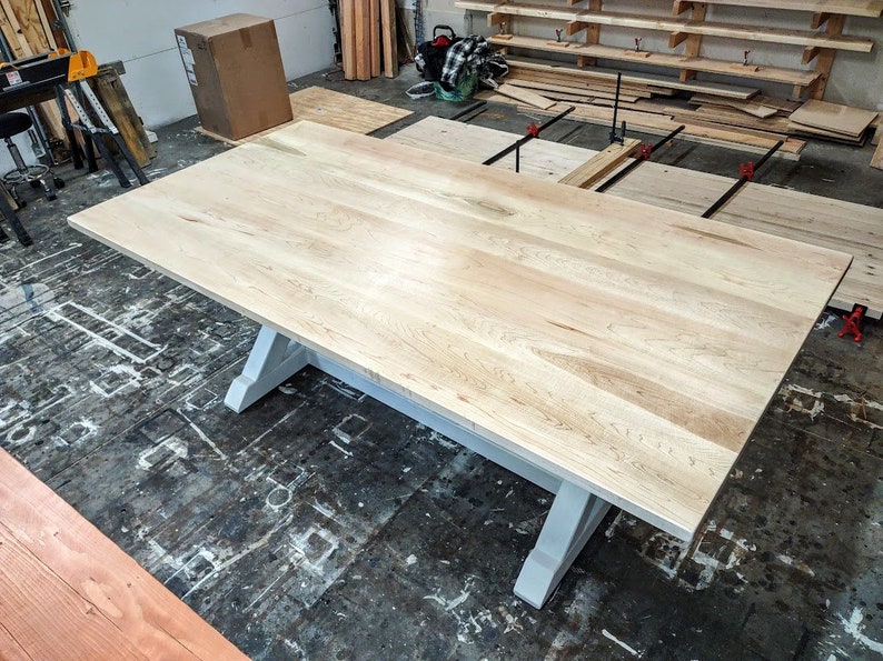 Maple Farmhouse Table, Dine Table Set, Farmhouse Table, Rustic Table ...