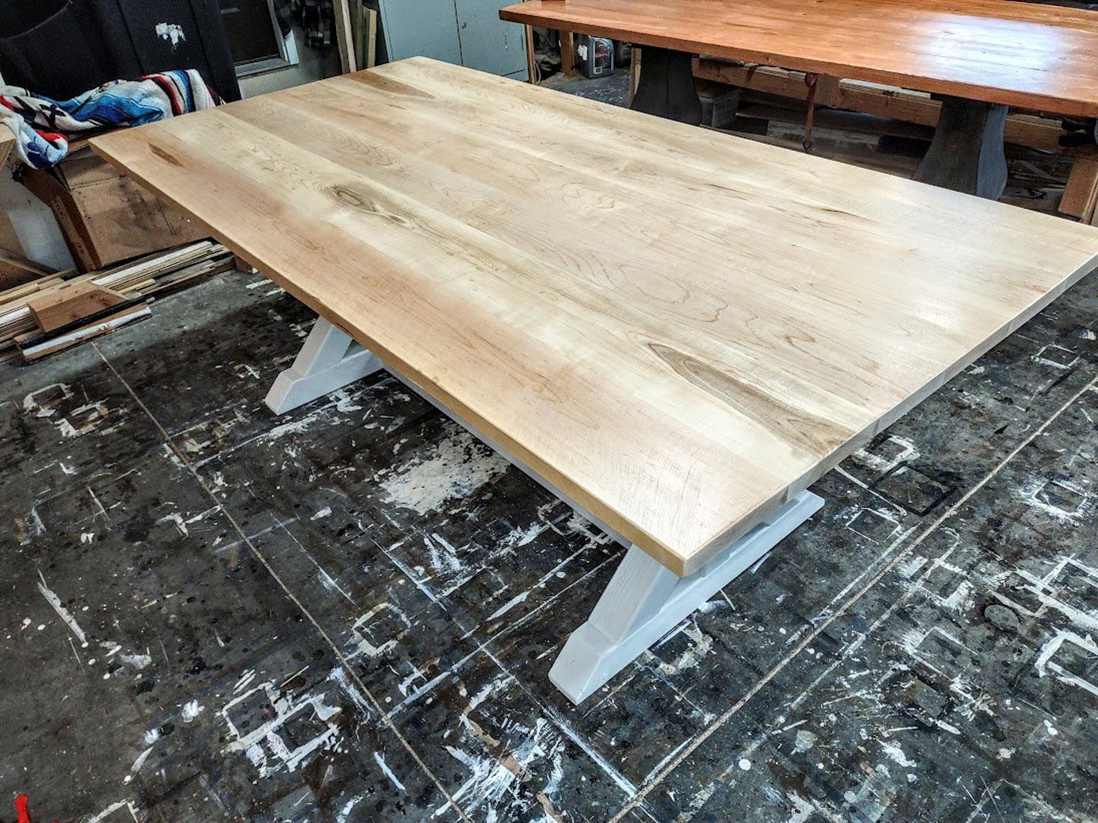 Maple Farmhouse Table, Dine Table Set, Farmhouse Table, Rustic Table ...