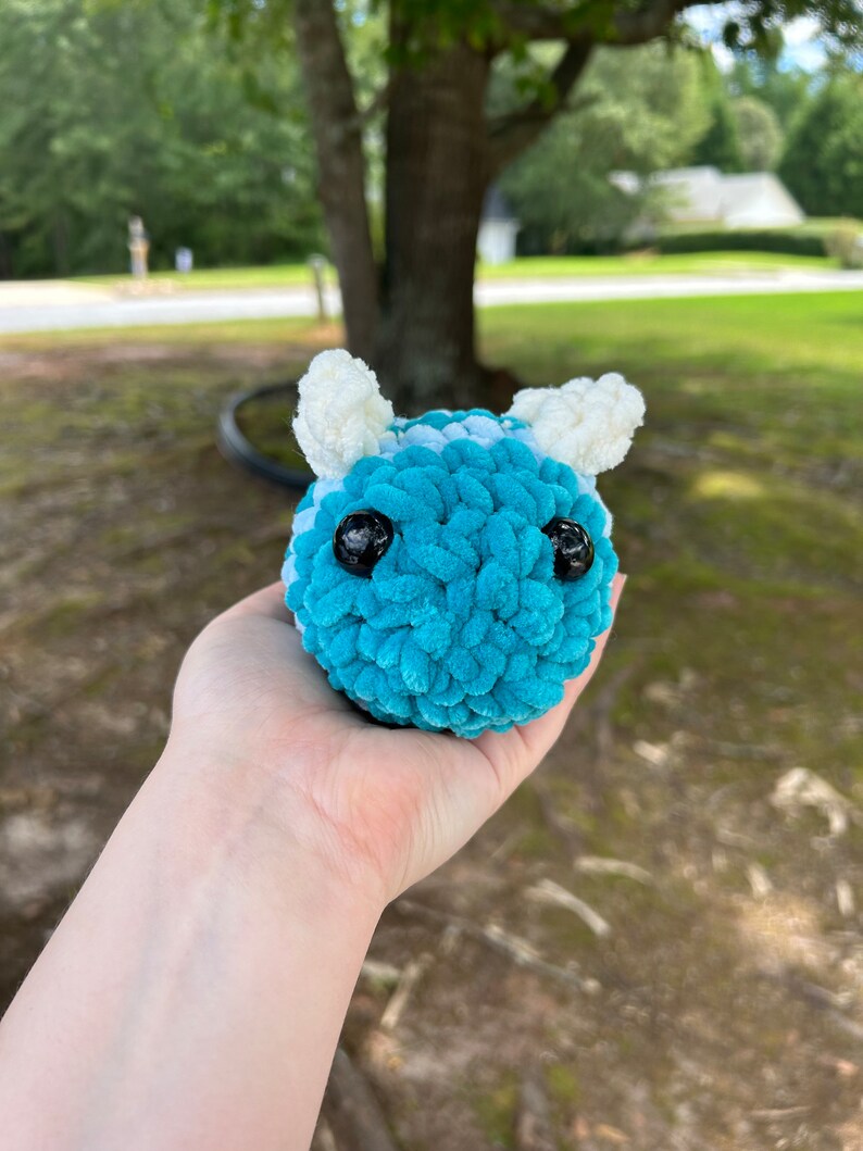 Small Teal Bee Crochet Plushie Stuffed Animal - Etsy