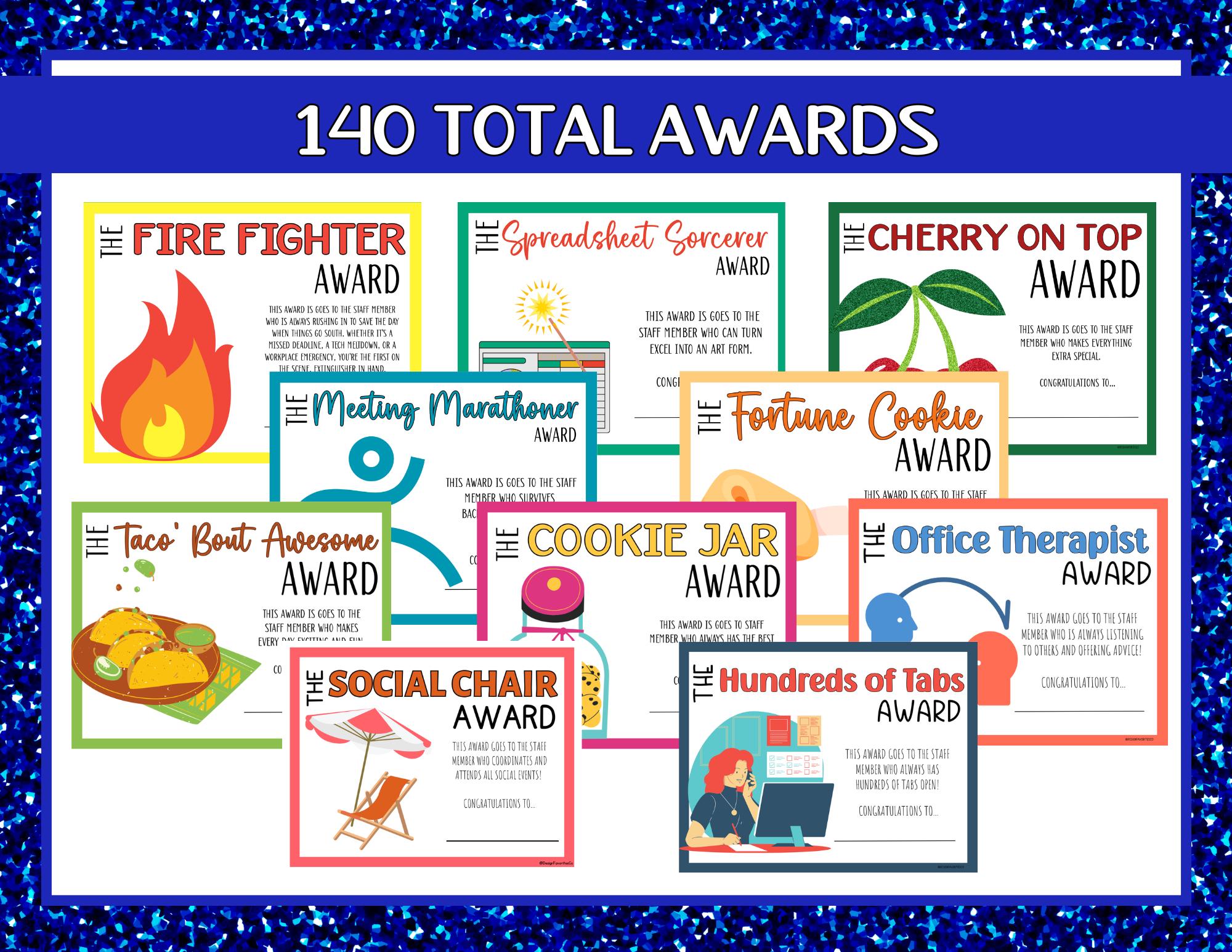 Boost Morale With 140 Employee Awards! Staff Fun Awards / Employee ...