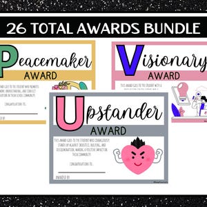 Alphabet Student Award Certificates – 26 End-of-year Superlatives ...