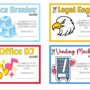 Employee Awards / Fun Award Certificates/ End of Year Awards / Teacher ...