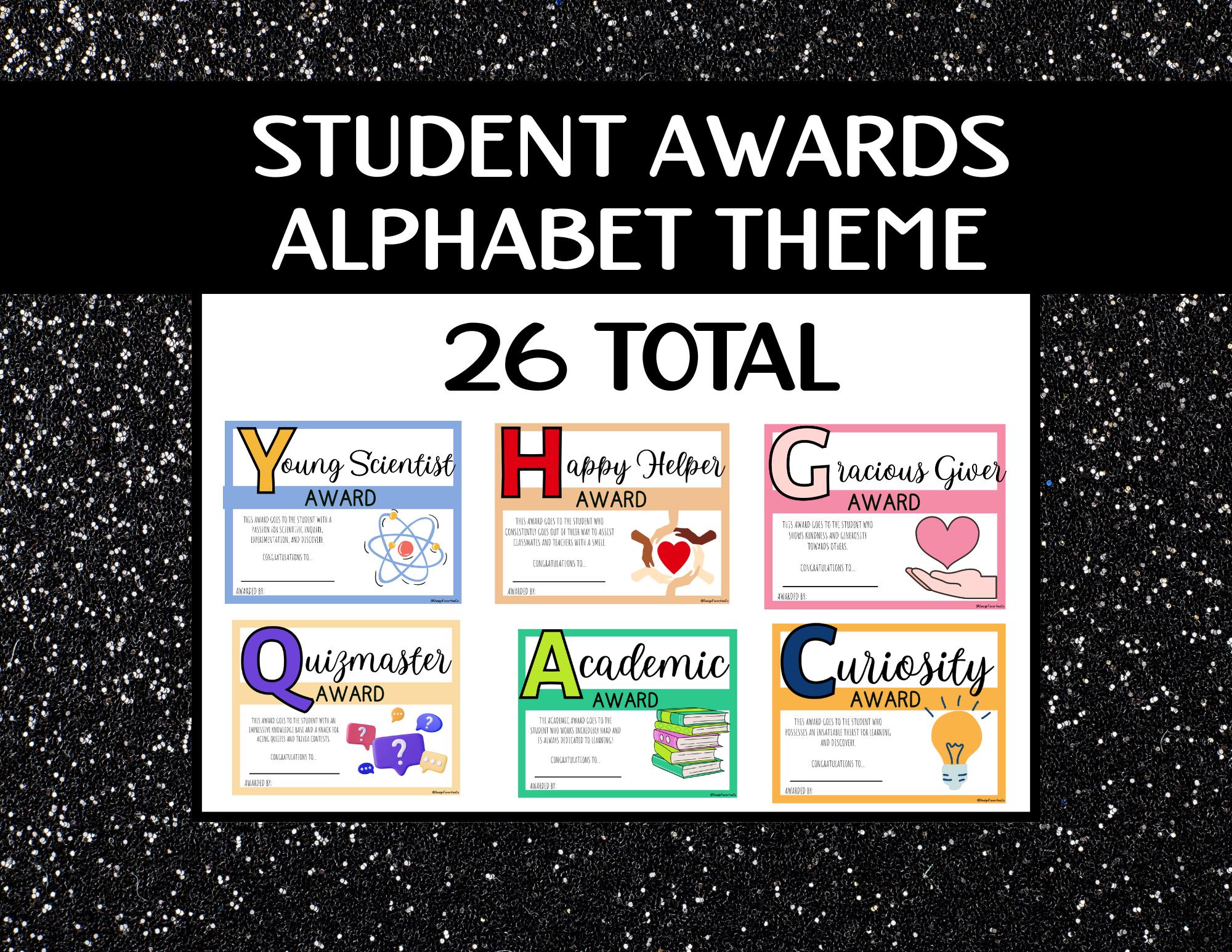 Student Awards - ALPHA AWARDS - 26 TOTAL / End of Year Awards / Student ...