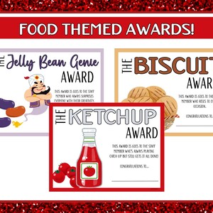 Employee Awards- Food Inspired Award Certificates - Funny Awards ...