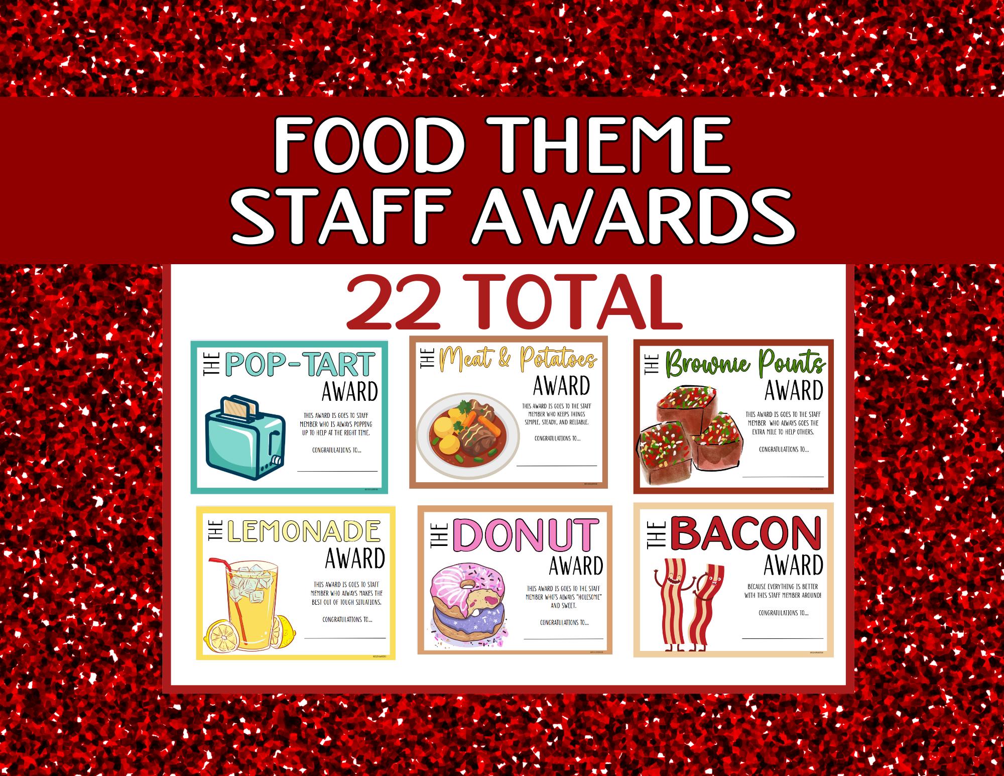 Employee Awards- Food Inspired Award Certificates - Funny Awards ...