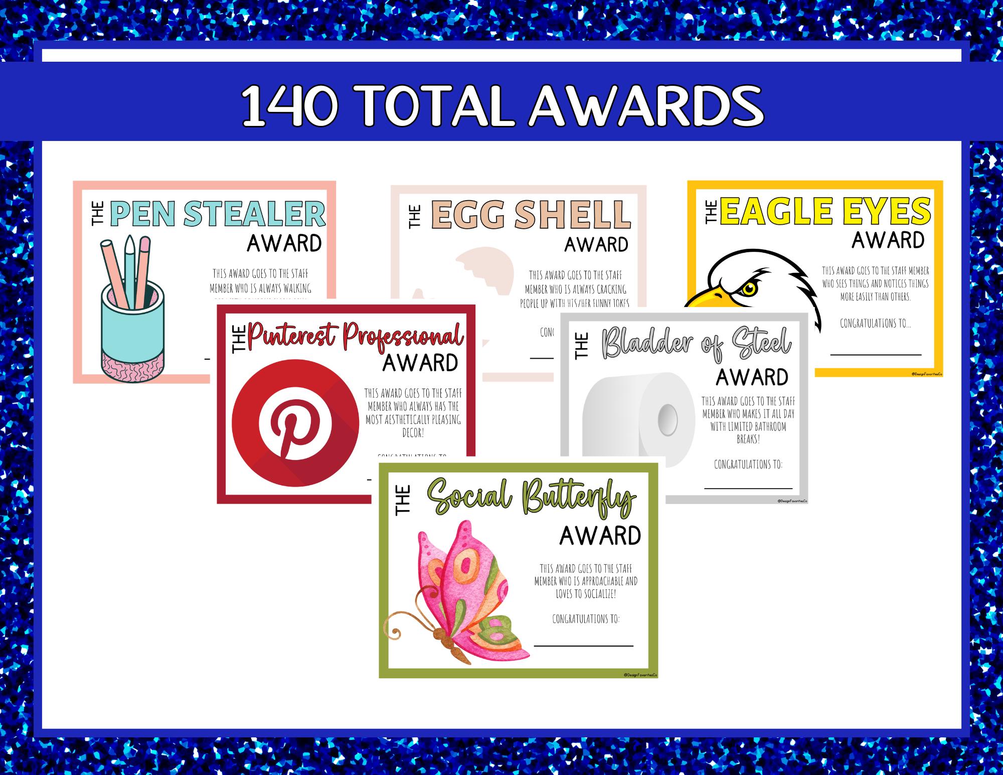 Boost Morale With 140 Employee Awards! Staff Fun Awards / Employee ...