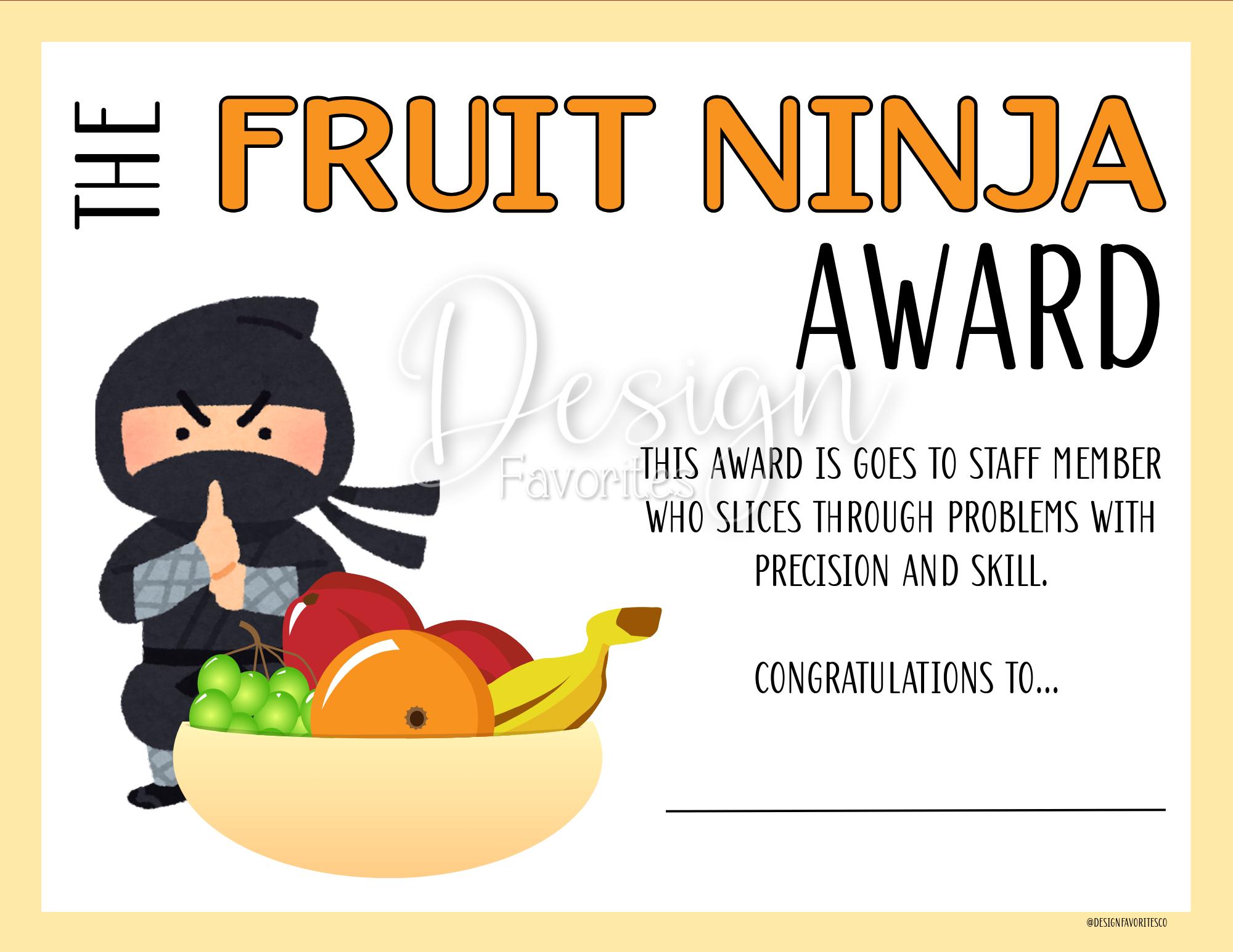 Employee Awards- Food Inspired Award Certificates - Funny Awards ...