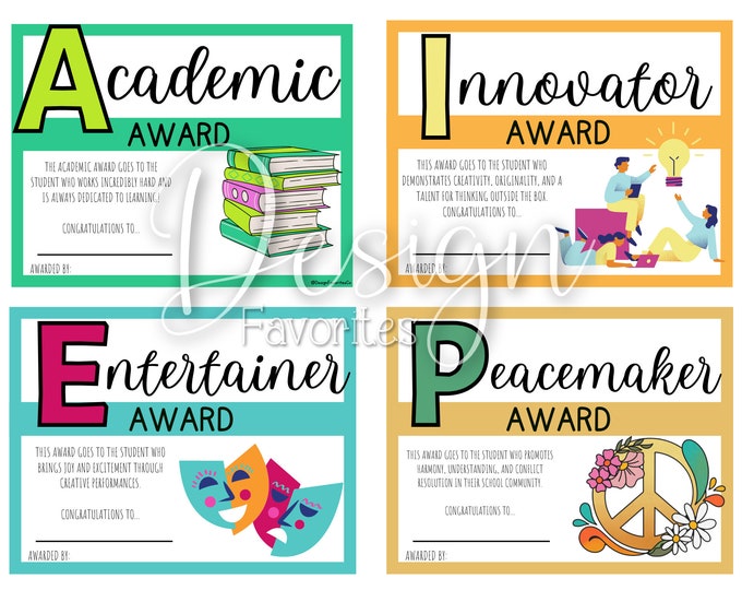 Student Awards, End of Year Award Printable, Distance Learning End of ...