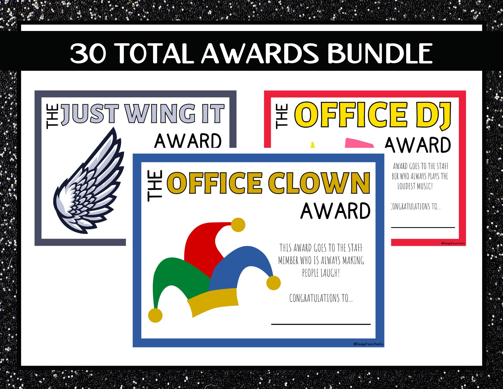 Staff Award Certificates! 30 Total (add On) / Staff Superlatives / Fun ...