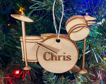 Laser Cut and Engraved Wooden, Drum Set - Etsy