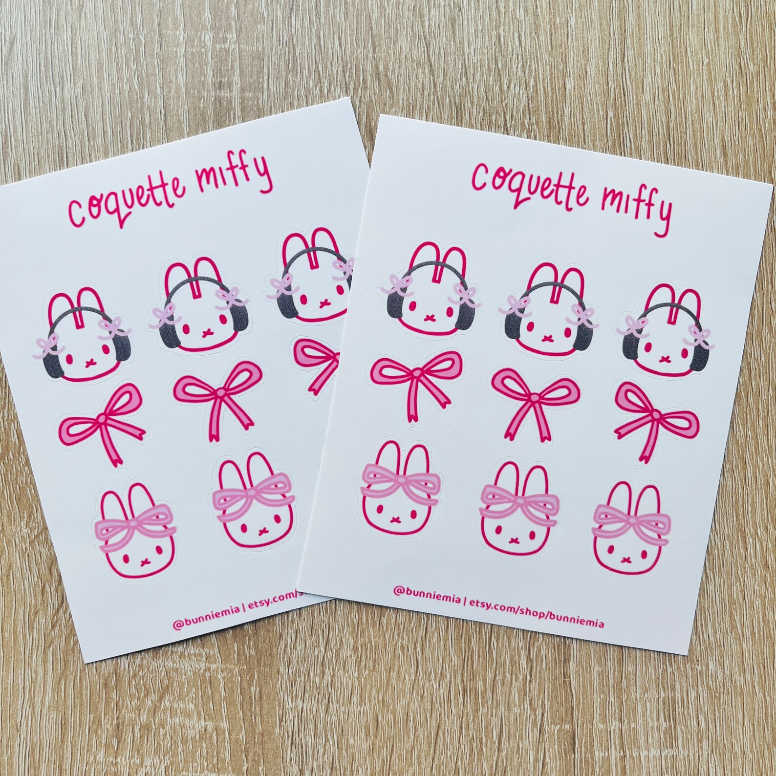 Coquette Miffy Sticker Sheet| Miffy Nijntje Stickers | Cute Deco Bunny ...