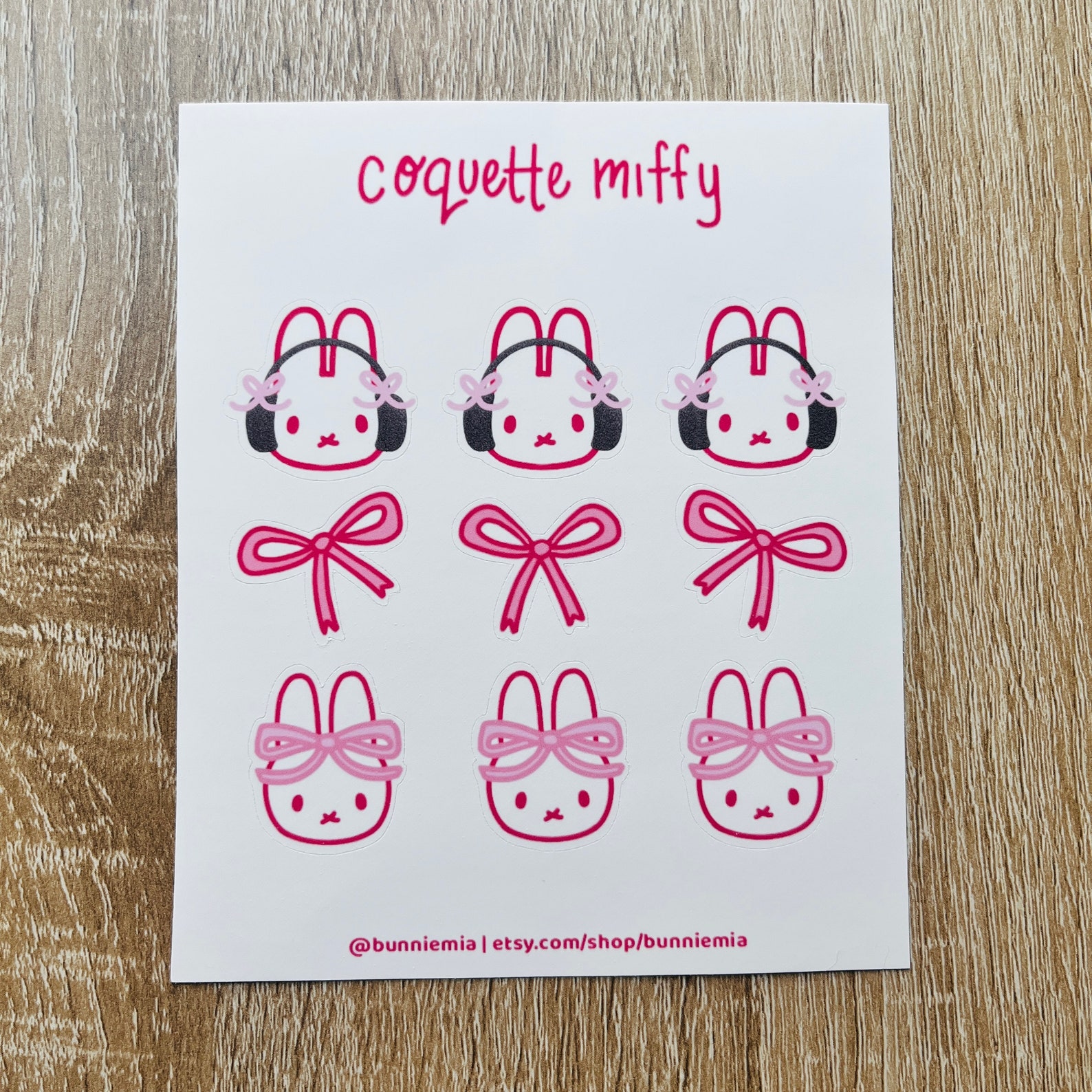 Coquette Miffy Sticker Sheet| Miffy Nijntje Stickers | Cute Deco Bunny ...