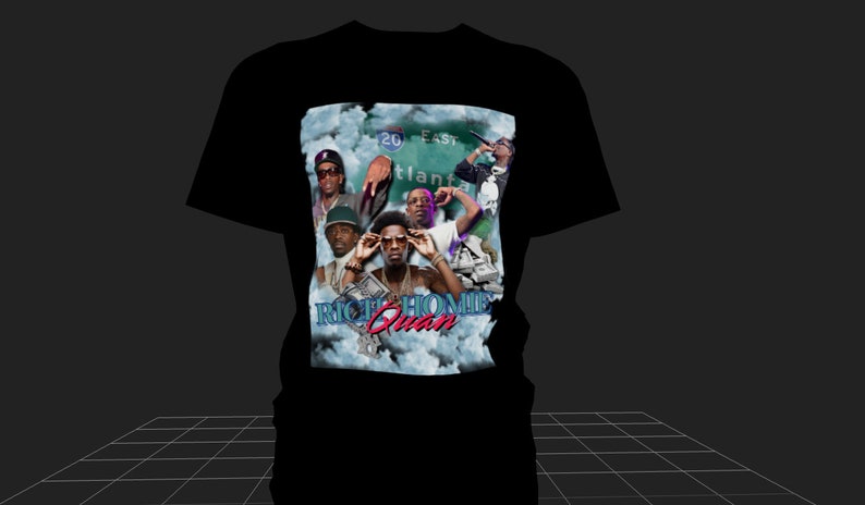 Rich Homie Quan T-shirt , Tribute T-shirt Memorial, Graphic Tee Png, in ...