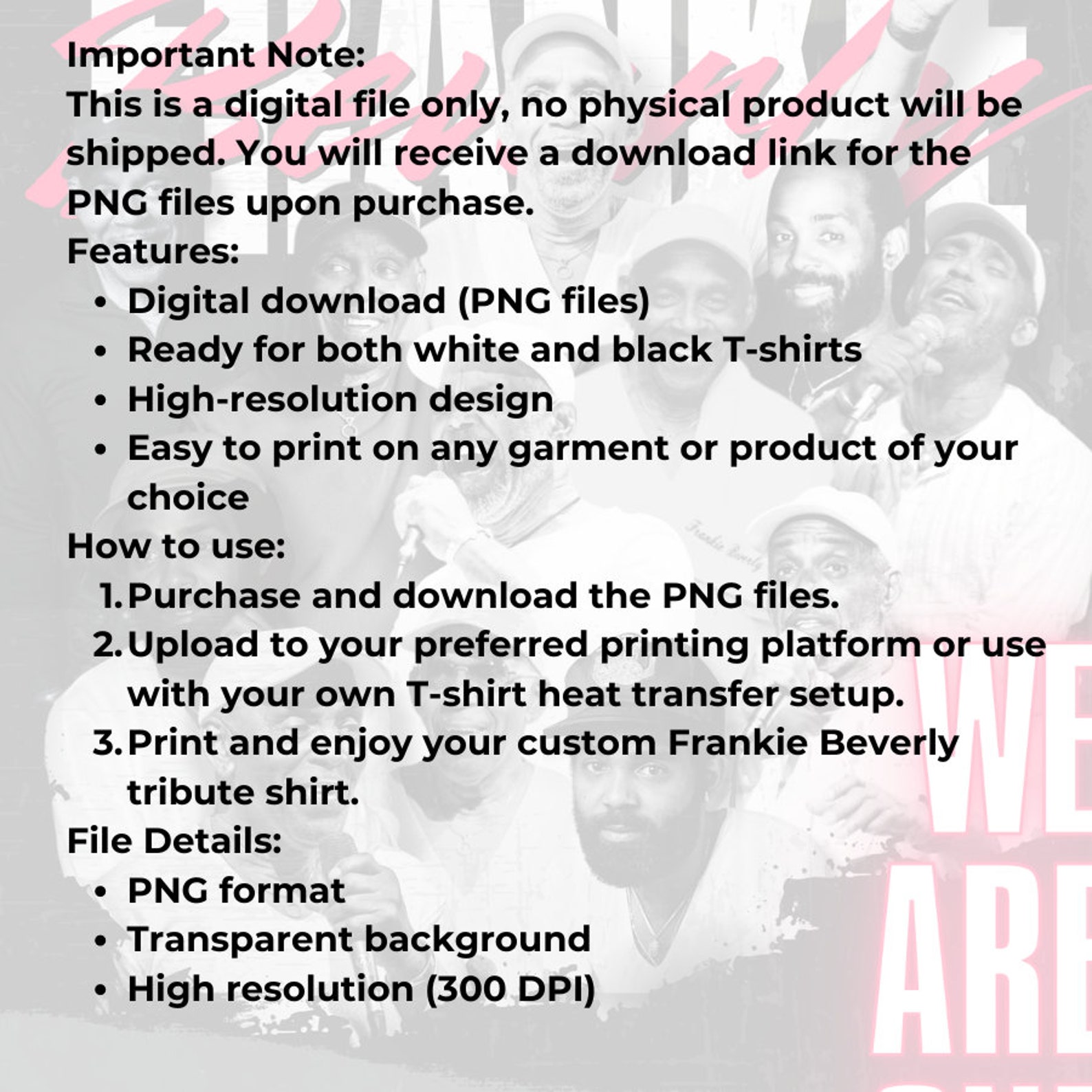 Frankie Beverly Tribute PNG T-shirt Design, Tribute T-shirt Memorial ...