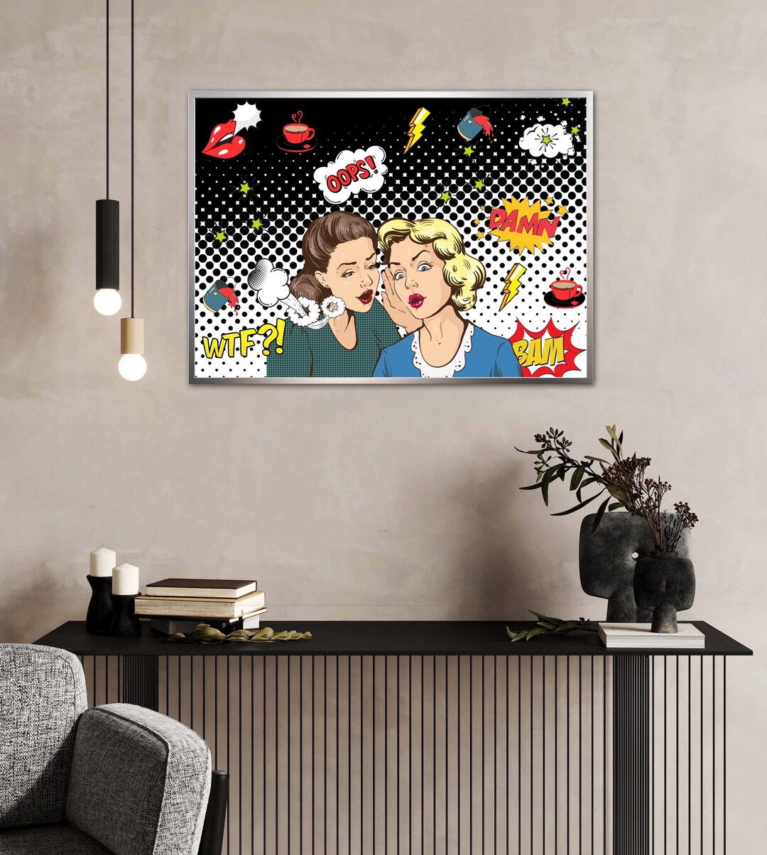 Girl Talk Pop Wall Art, Pop Poster Art - Etsy