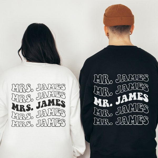 Mr And Mrs Sweatshirt Etsy