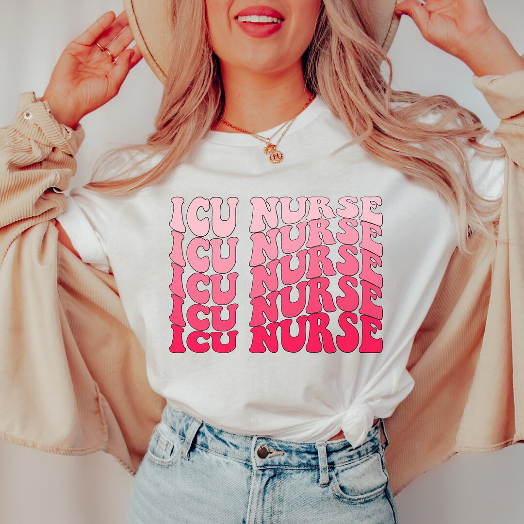 Retro ICU Nurse Shirt Trendy ICU Nurse Tshirt ICU Nurse Gift - Etsy