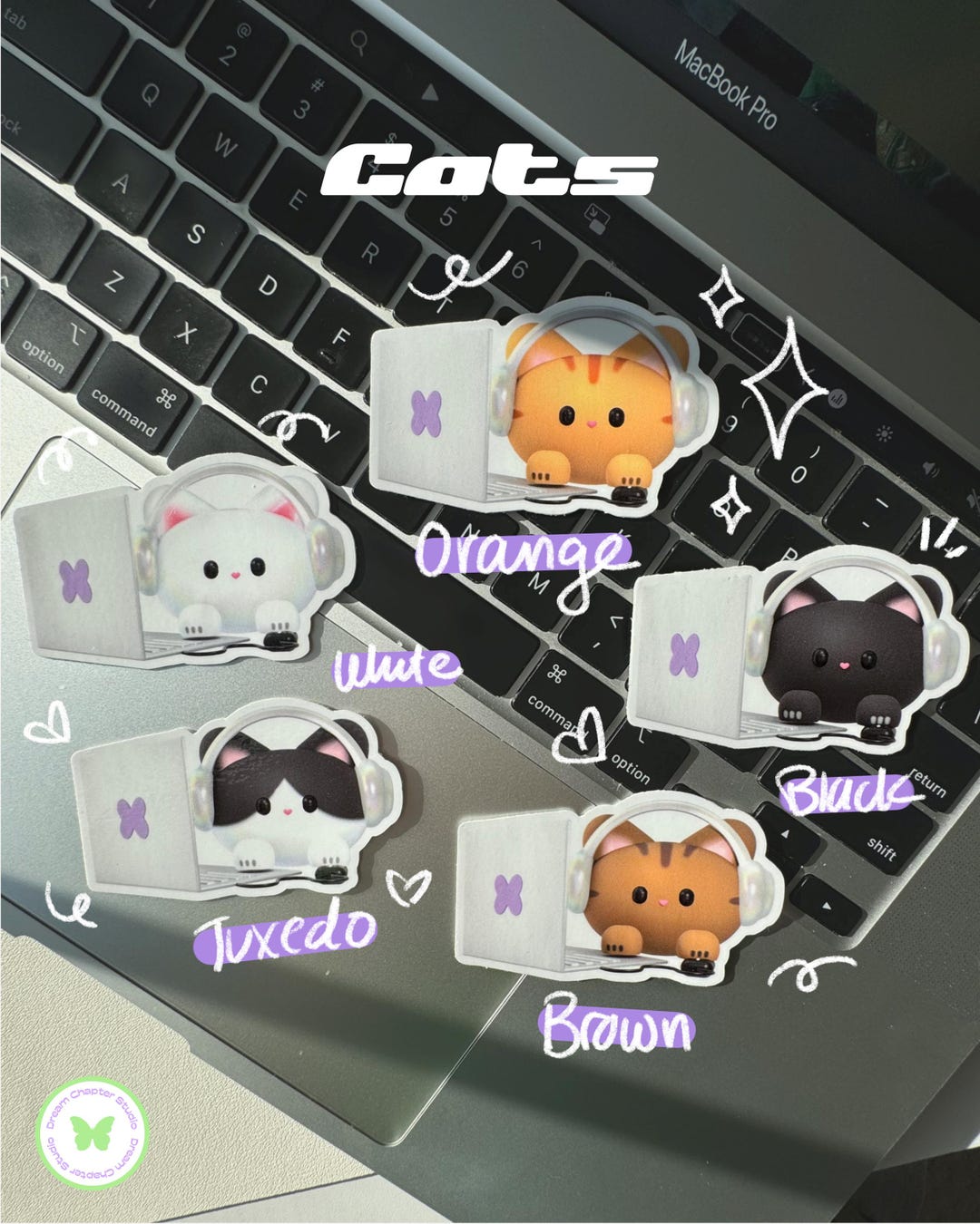 Y2K Cybercore Cat Sticker | Waterproof Vinyl Laptop Decal - Etsy