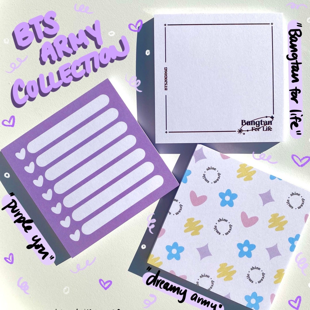 BTS ARMY COLLECTION Memo Pads Bangtan for Life Dreamy - Etsy