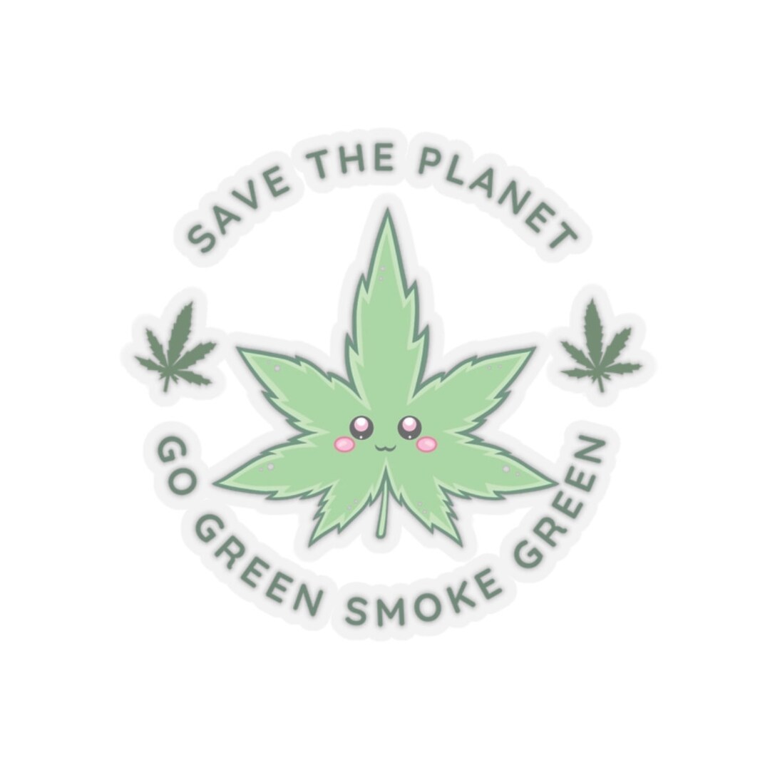 Marijuana Kiss-cut Stickers, Weed Smoking Cannabis, Trendy Vinyl Decals ...