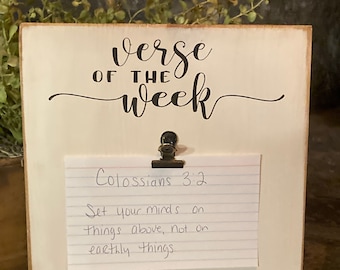 Verse of the Week Clipboard Sign Bible Verse Prayer Clipboard Christian ...