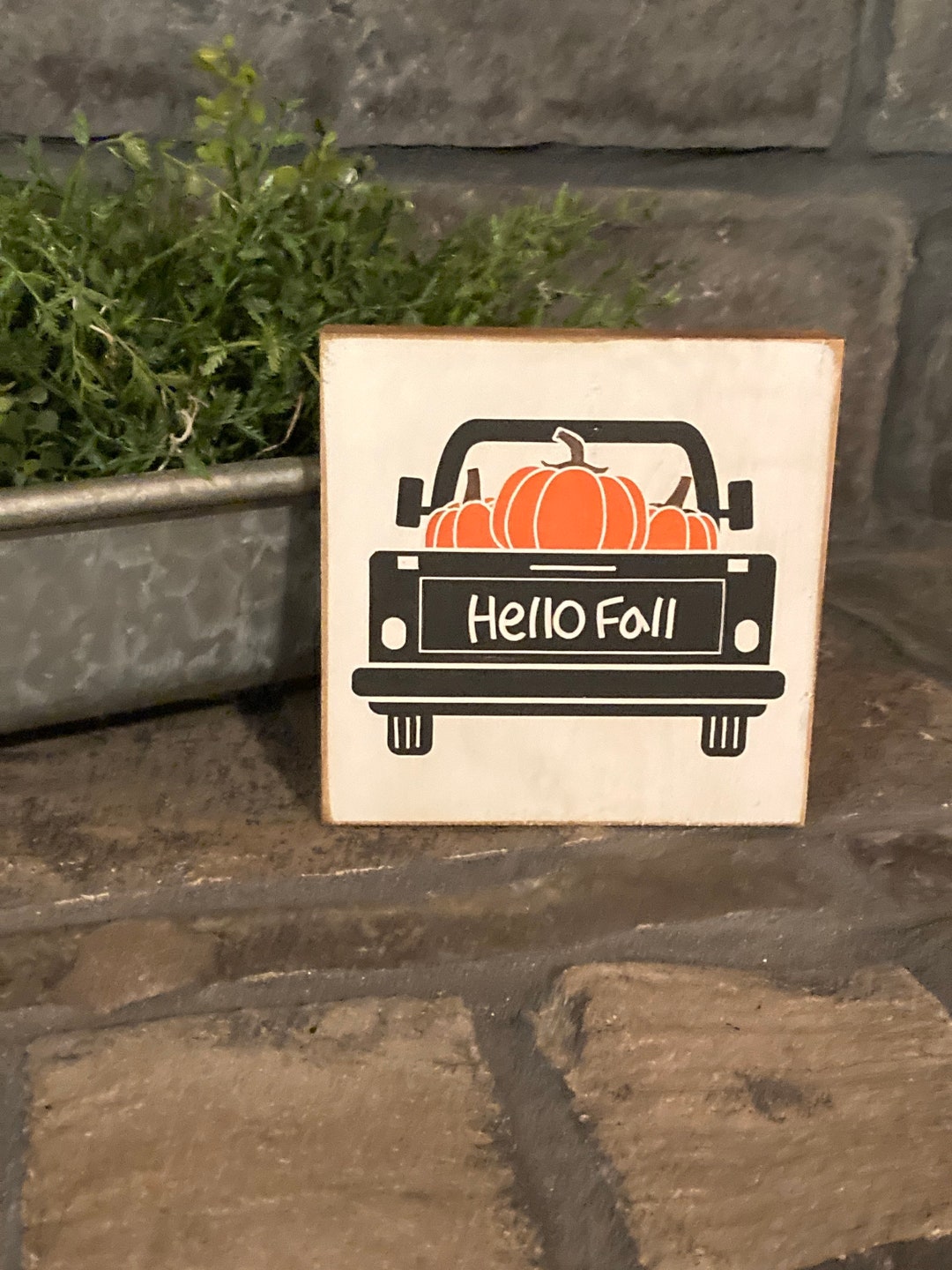 Hello Fall Truck Sign - Fall Decor - Wood Sign - Cute - Gift - Etsy