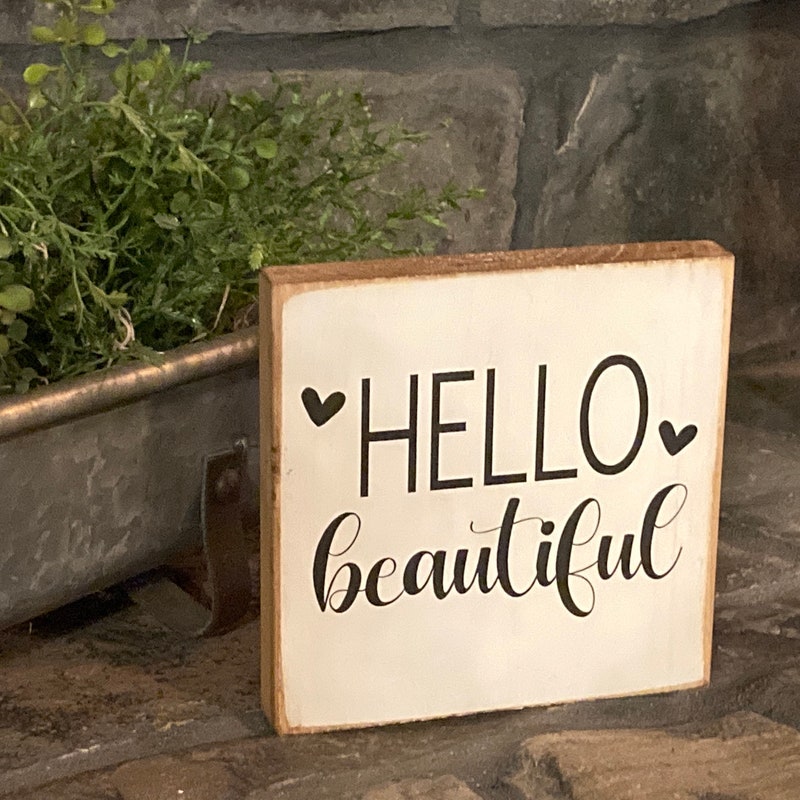 Hello Beautiful Wall Decor - Etsy