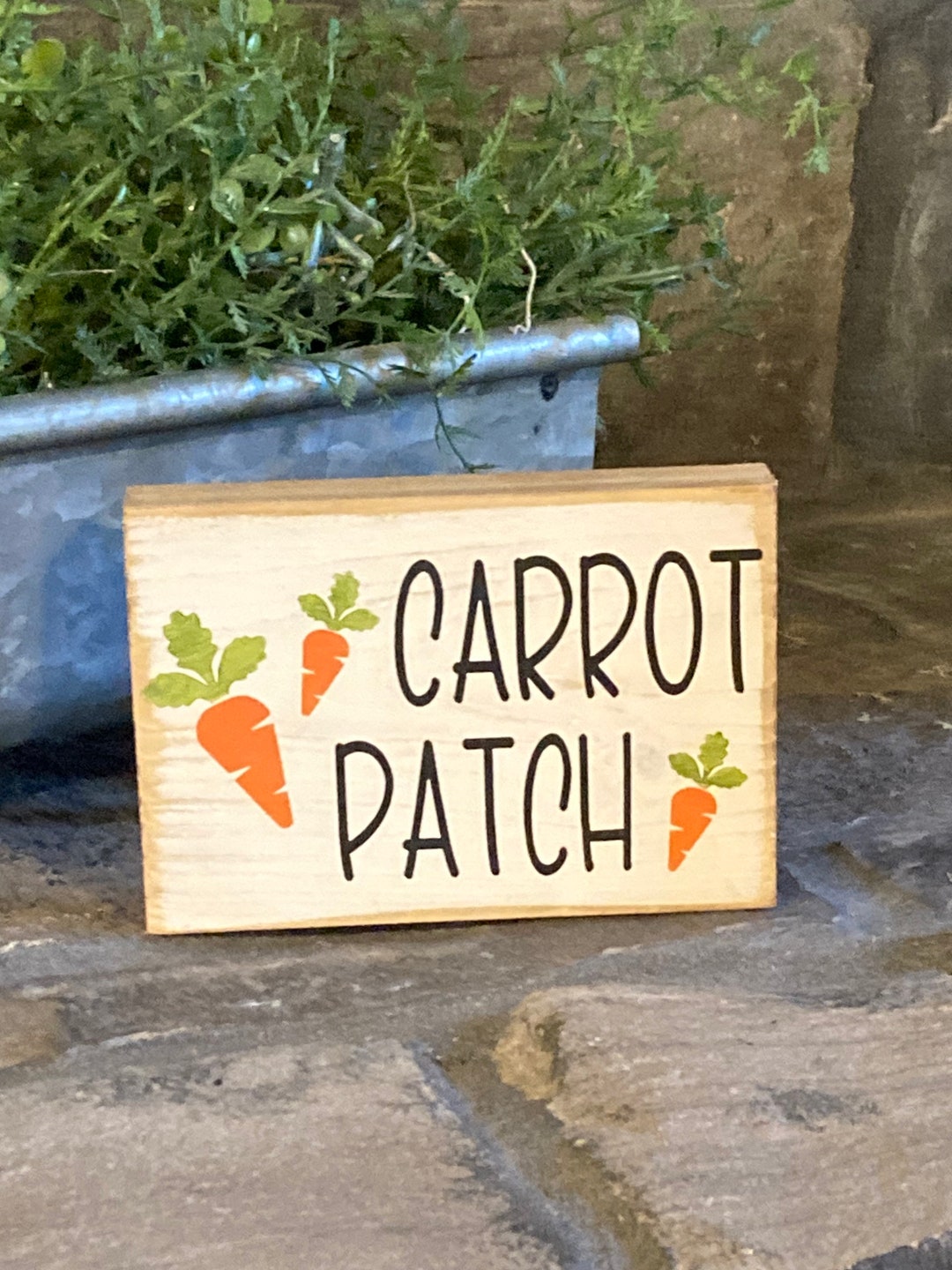 Carrot Patch-easter Sign-cute Wooden Sign - Tiered Tray Decor - Gift - Etsy