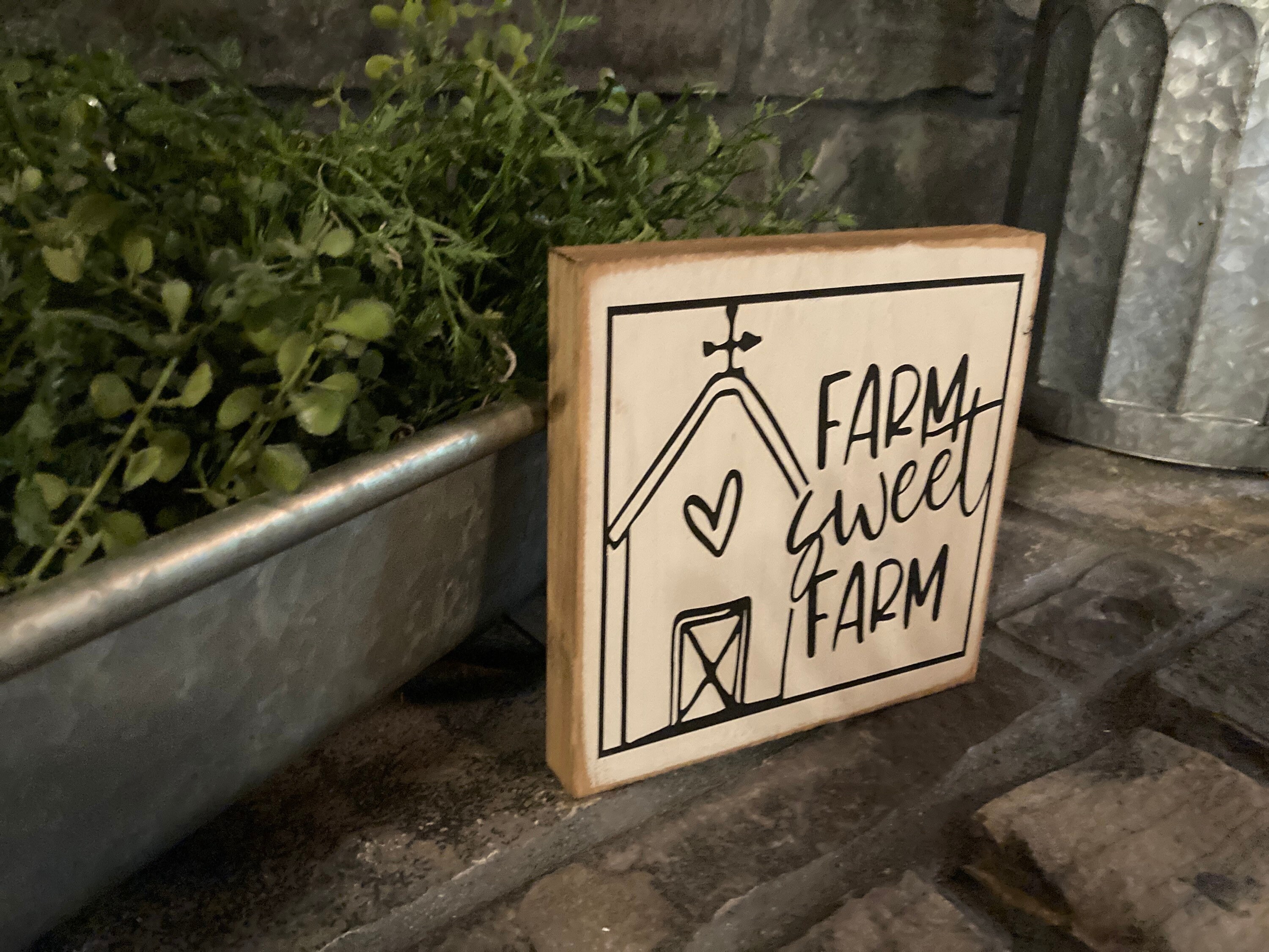 Farm Sweet Farm - Wooden Sign, Home Decor, Cute, Farmhouse, Gift - Etsy