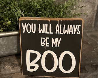 Boo Wooden Sign - Etsy