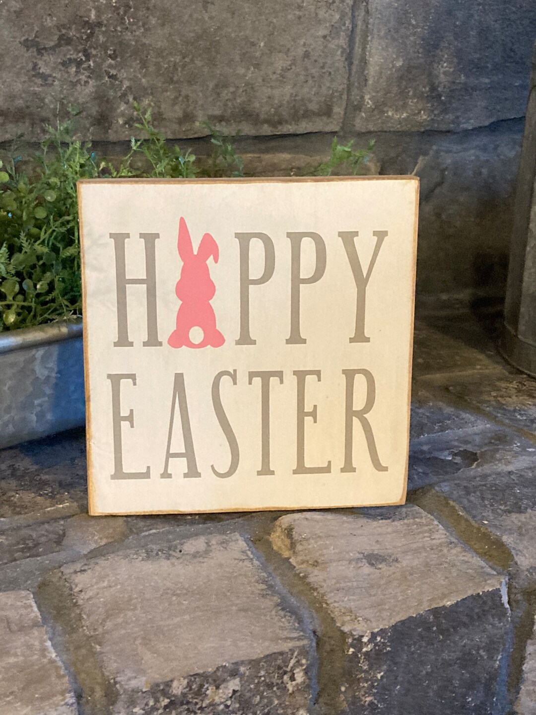 Happy Easter-bunny-rabbit-easter Sign- Various Sizes -wooden Sign ...