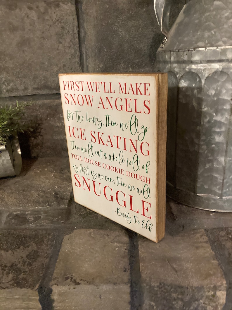 First We'll Make Snow Angels-buddy the Elf Movie - Etsy