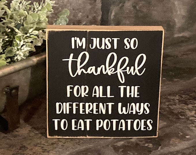 Fall/halloween/thanksgiving Wooden Sign/i’m Just so Thankful for All ...