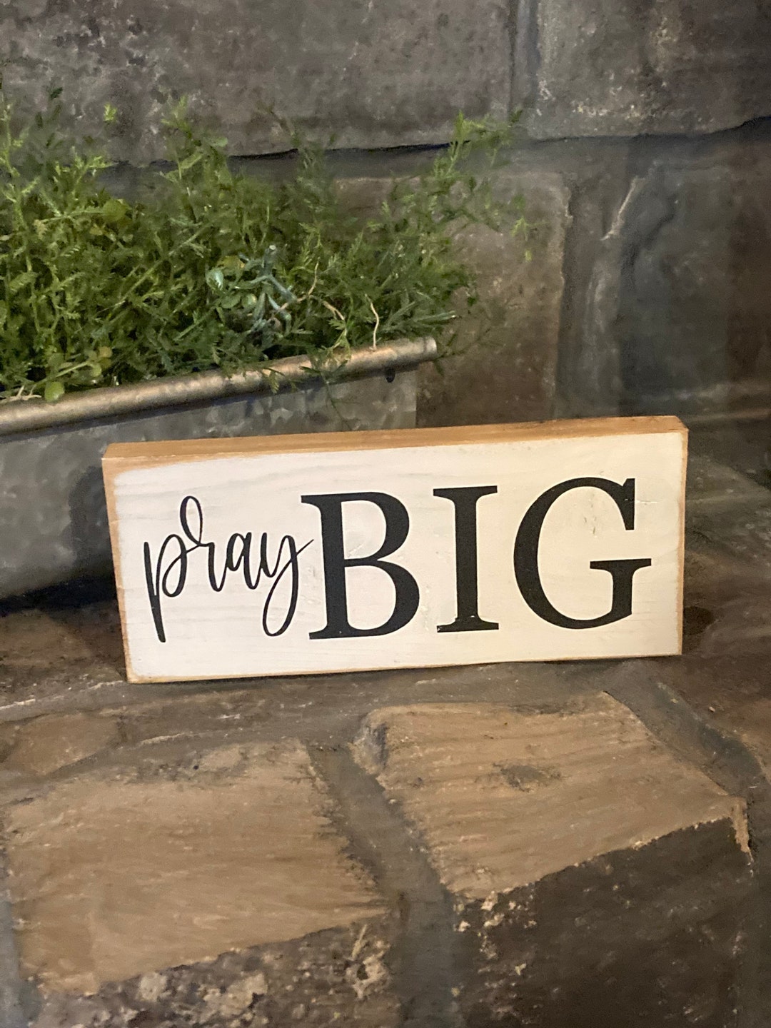 Pray Big - Religious -wooden Sign - Tiered Tray Decor -cute Gift - Etsy