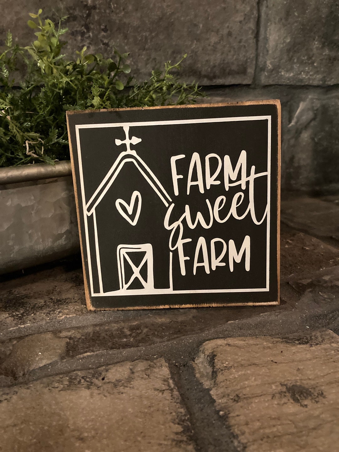 Farm Sweet Farm - Wooden Sign, Home Decor, Cute, Farmhouse, Gift - Etsy