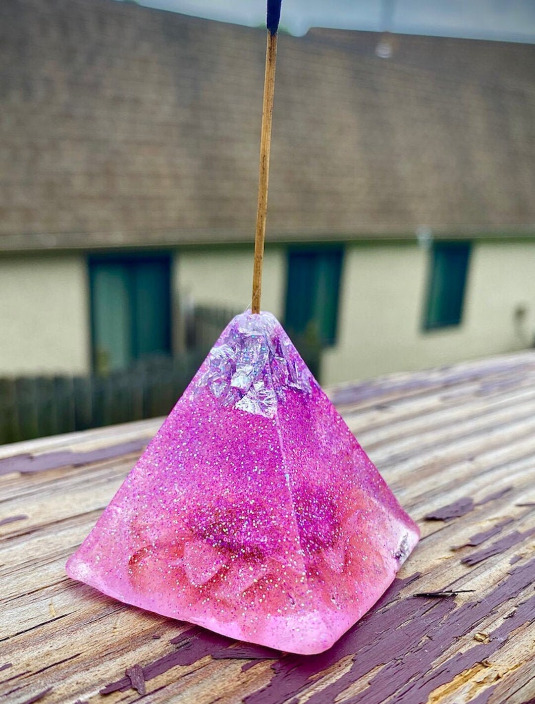 Encapsulated Flower Pyramid Incense Holder - Etsy