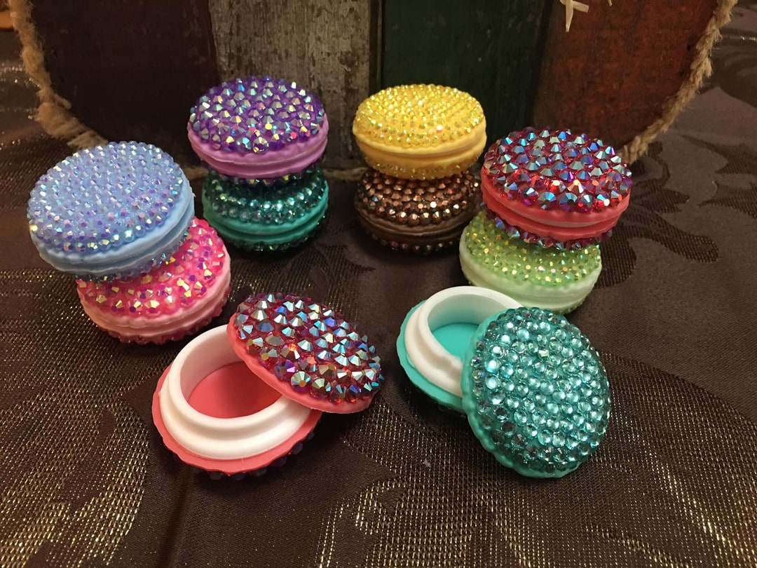 Bedazzled Macaroon Pill Box: Bling Stash Container - Etsy