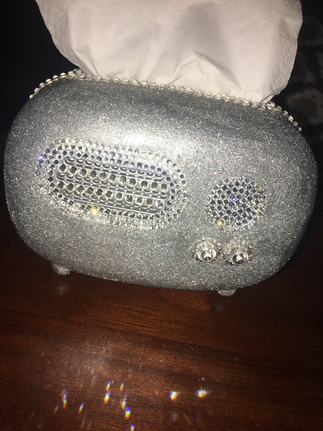 Bling Retro Radio- Tissue Holder-bling Bathroom Decor-bling Bedroom ...