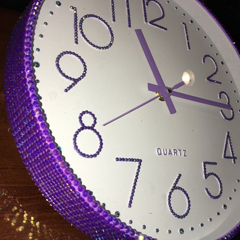 Purple Clock - Etsy