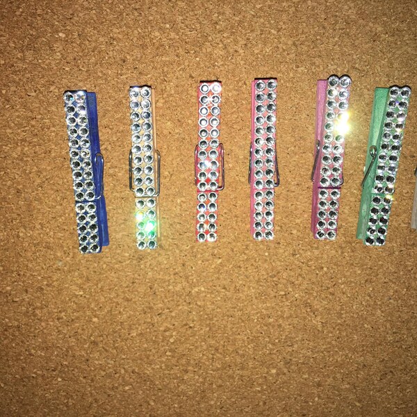 Rhinestone Push Pins - Etsy