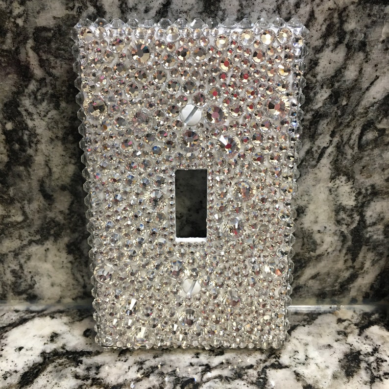 Bedazzled Switch Plate Covers-rockers-outlet Covers With Glass Crystal ...