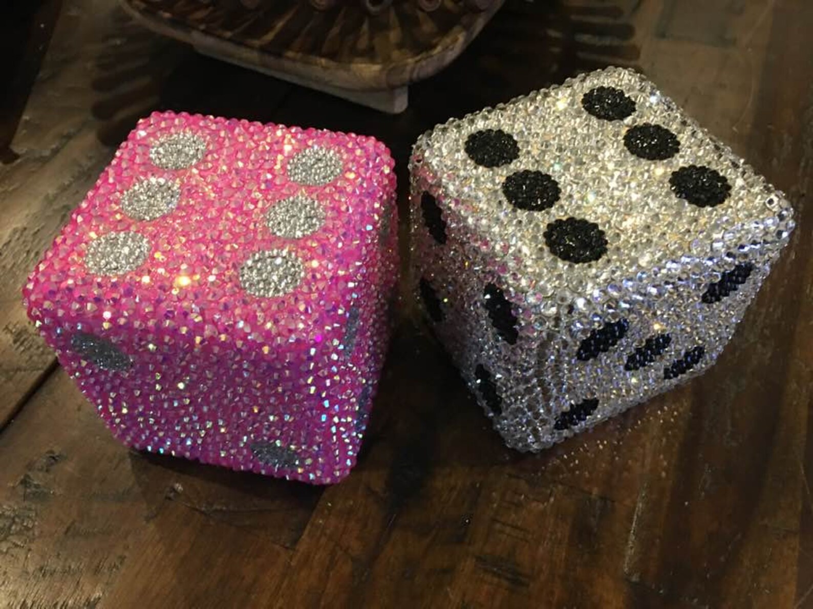 BEDAZZLED BLING JUMBO Dice Home Decor Paperweight Pink, Purple, Crystal ...