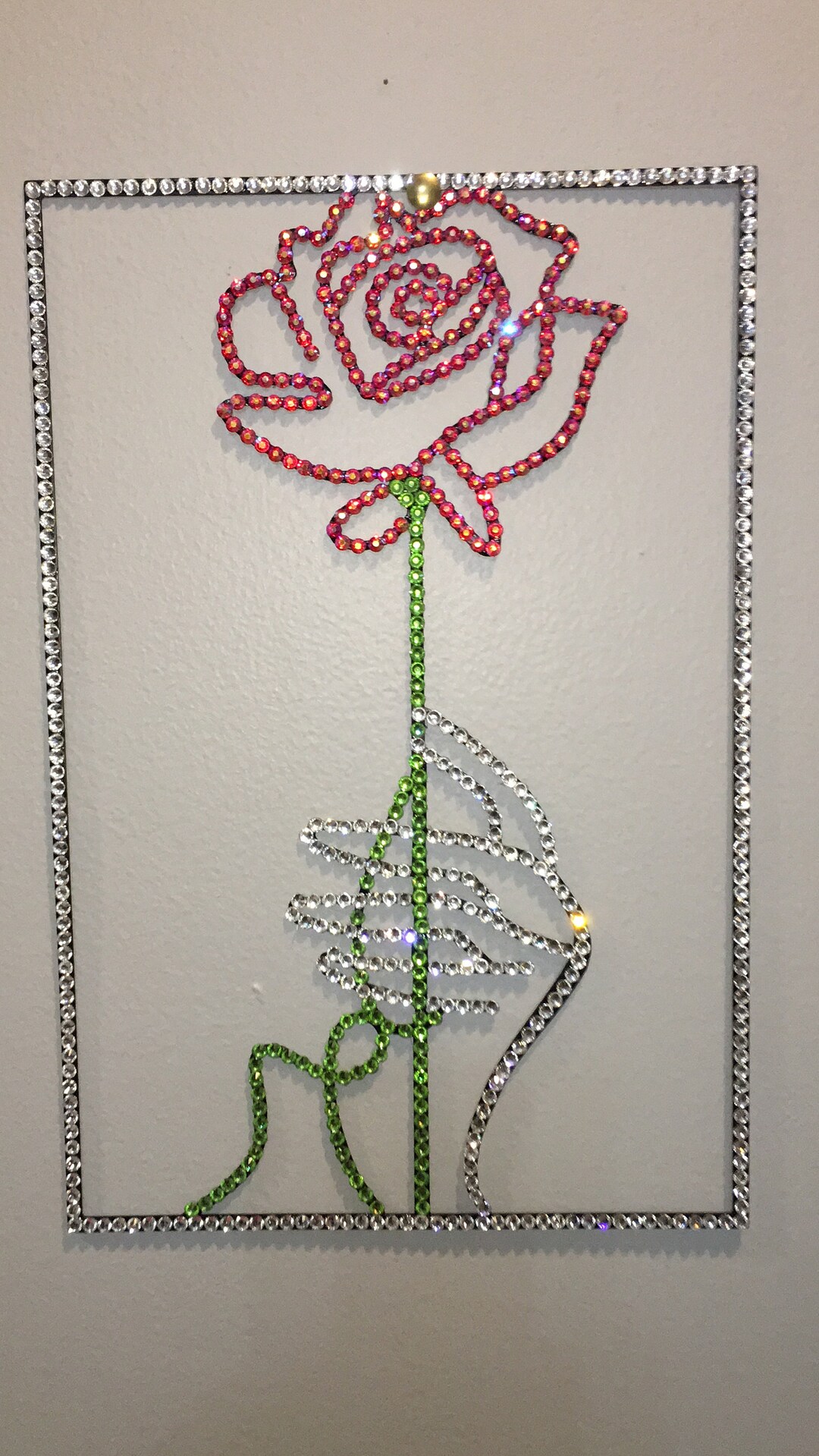 Metal Wall Art, Roses, Gift, Wall Decor, Line Art, Red Rose, Metal Art ...