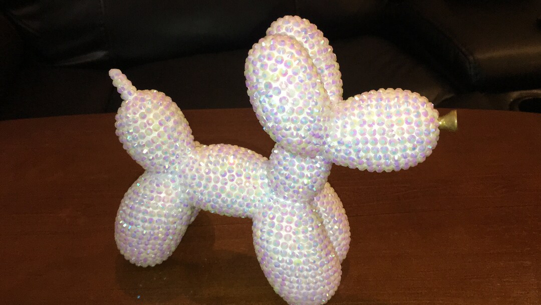 Balloon Dog Statue Figurine, Modern Home Decor, Dog Model Bedazzled ...