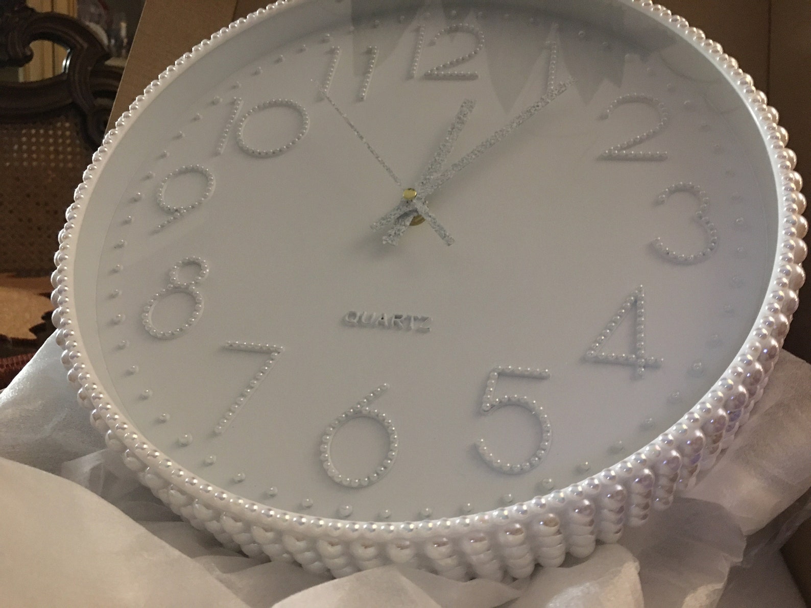 Rhinestone Glam Wall Decor ,sparkly Decor ,modern Wall Clock, Unique ...