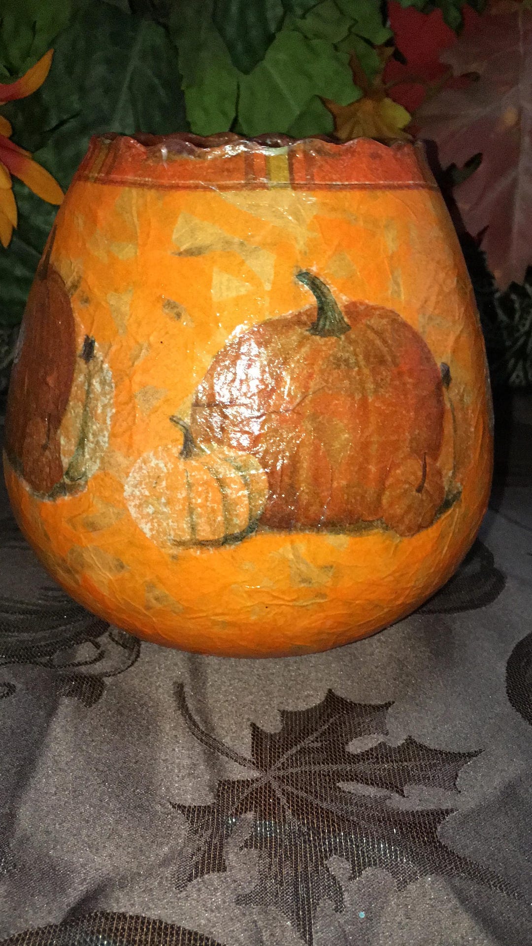 Pumpkin, Pumpkin Vase, Glass Vase, Fall Decor, Halloween, Glass Display ...
