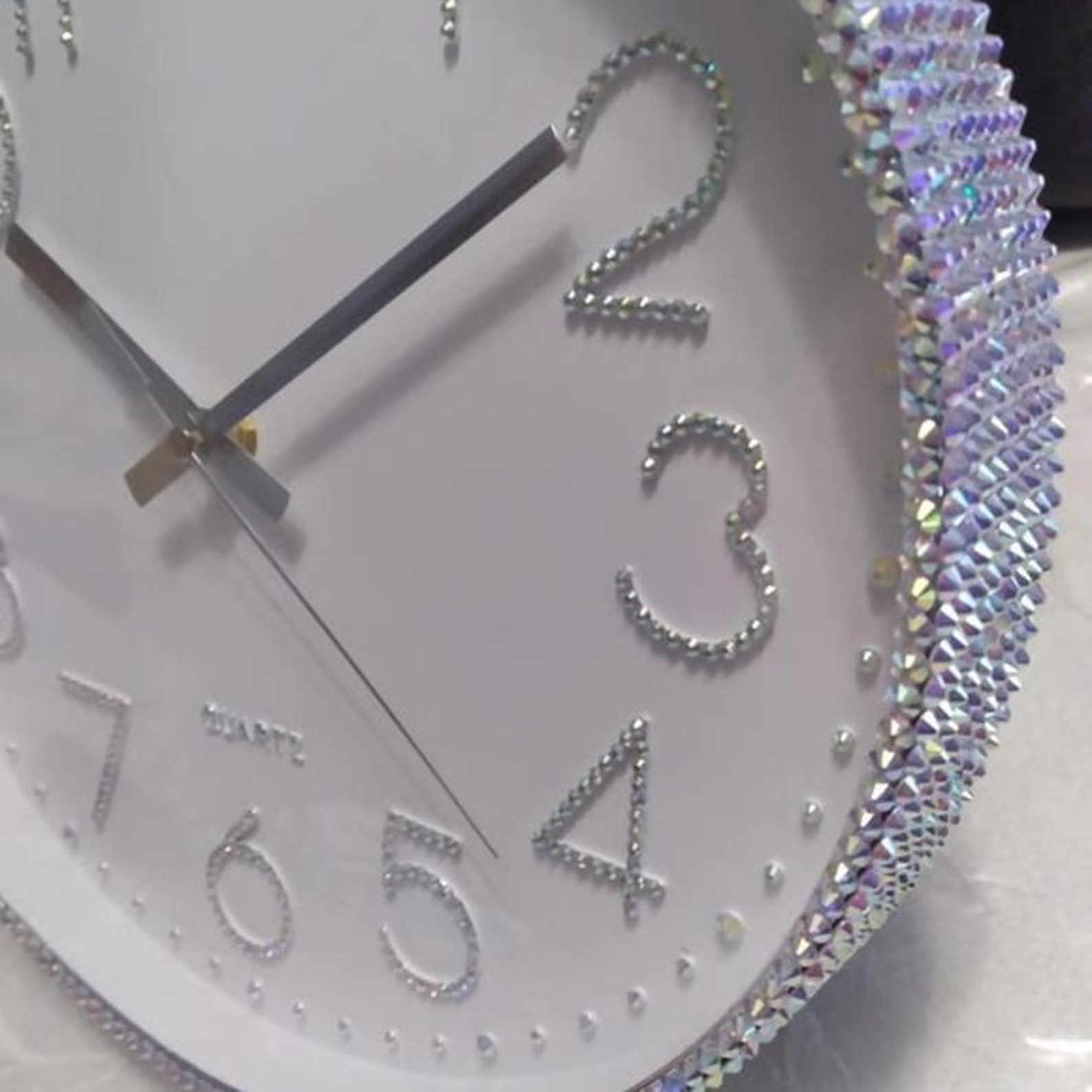 Rhinestone Glam Wall Decor ,sparkly Decor ,modern Wall Clock, Unique ...