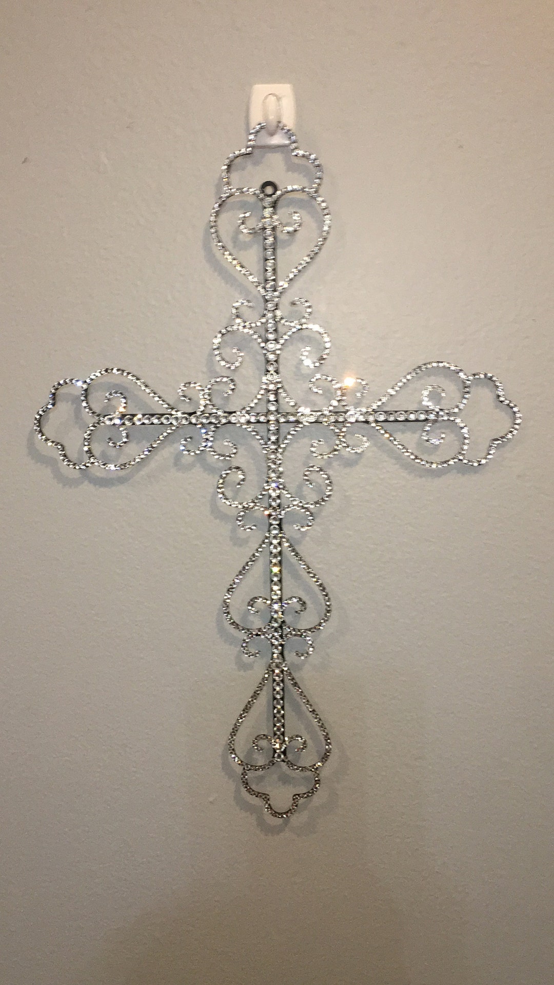 Metal Wall Cross Art, Metal Art, Cross Silhouette, Home Decor ...