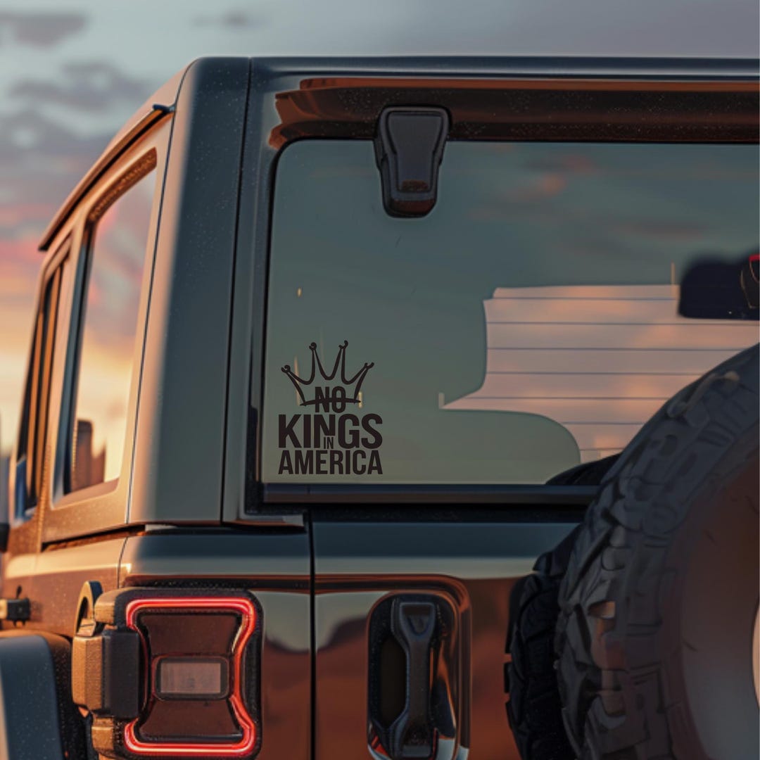 No Kings Vinyl Decal: Anti-trump Bumper Sticker - Etsy